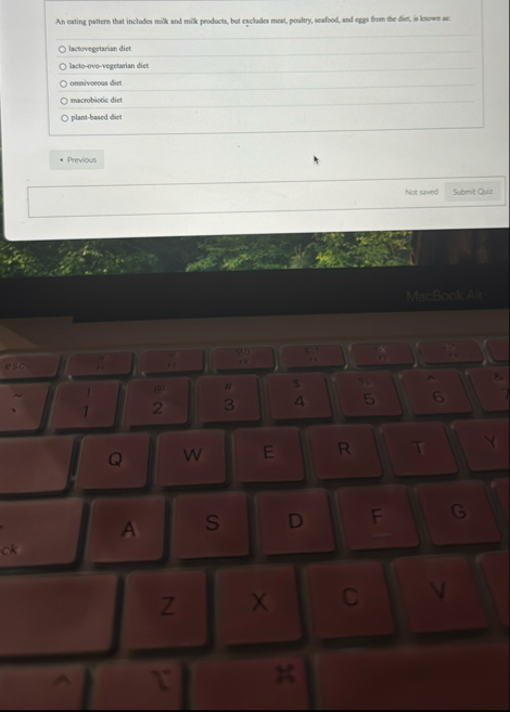 Solved An eating pattern that inclades milk and mik | Chegg.com