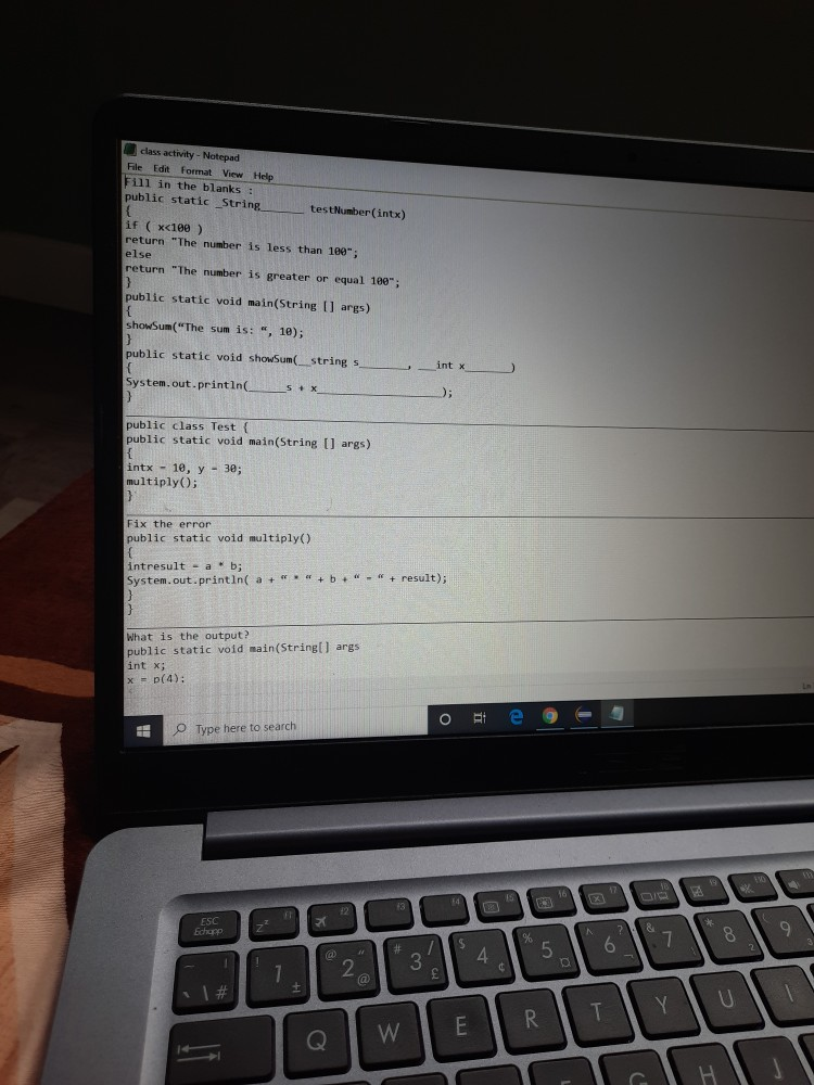 Solved Class Activity Notepad File Edit Format View Help 3016