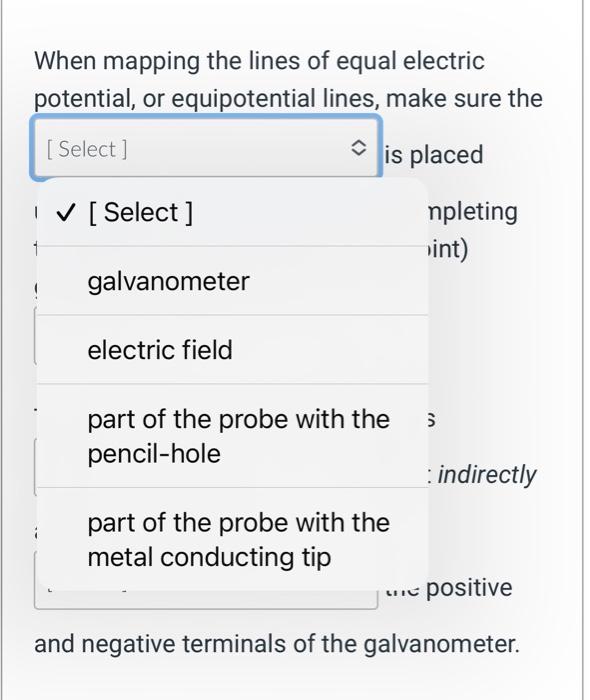 When mapping the lines of equal electric potential, | Chegg.com
