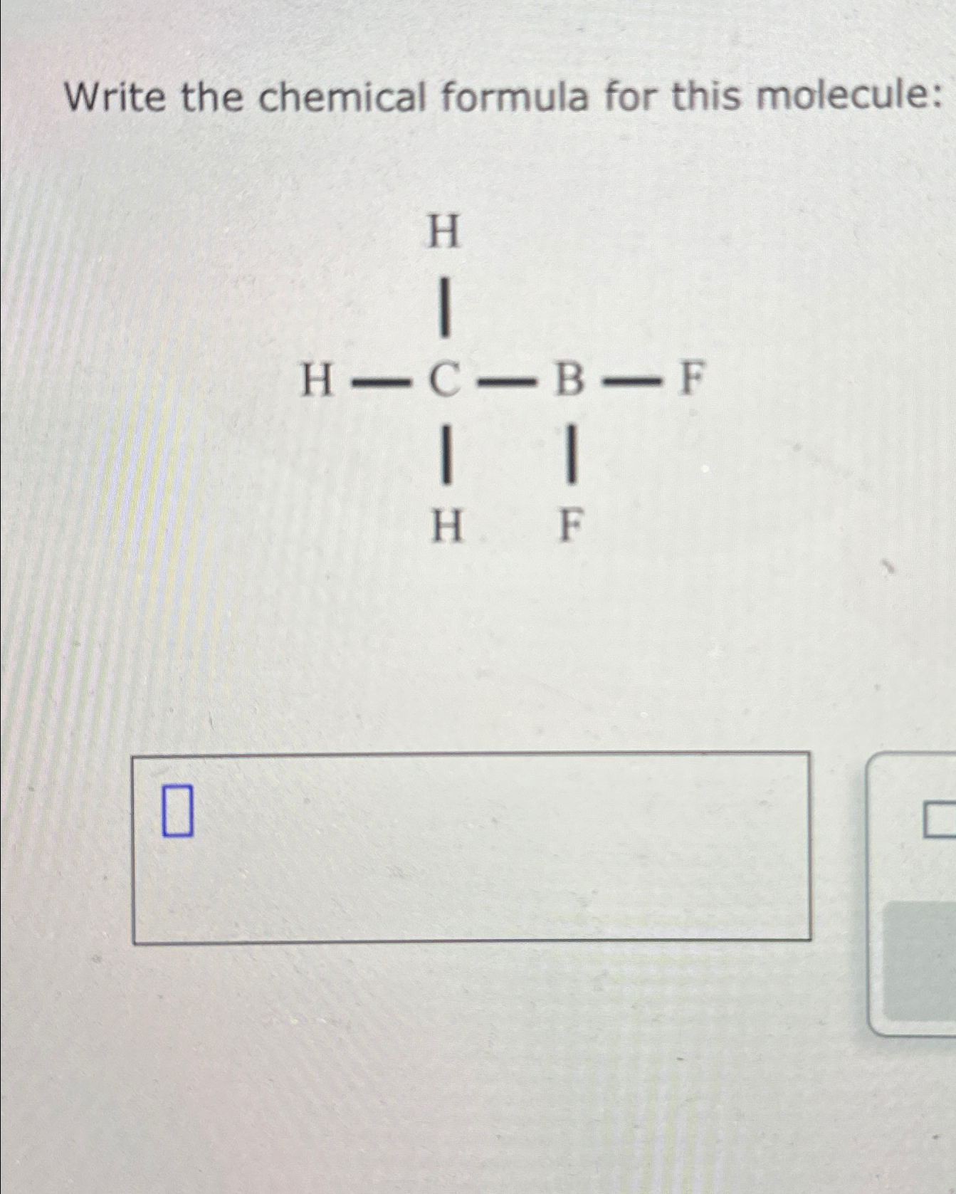 Solved Write the chemical formula for this molecule: | Chegg.com