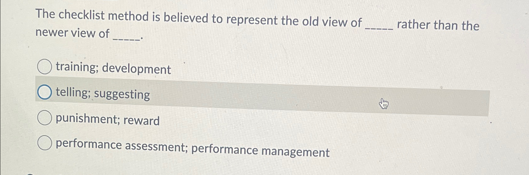 Solved The checklist method is believed to represent the old | Chegg.com