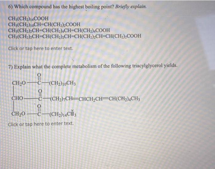 Solved 6) Which compound has the highest boiling point? | Chegg.com