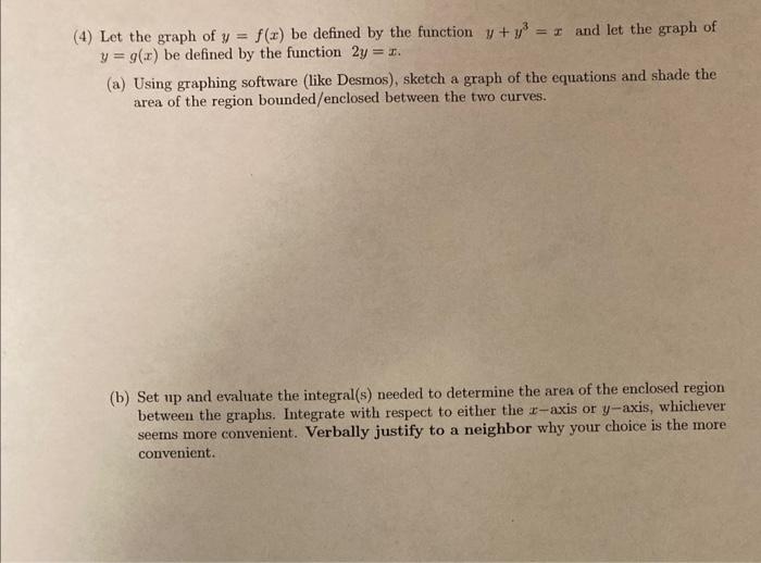 Solved (4) Let the graph of y=f(x) be defined by the | Chegg.com
