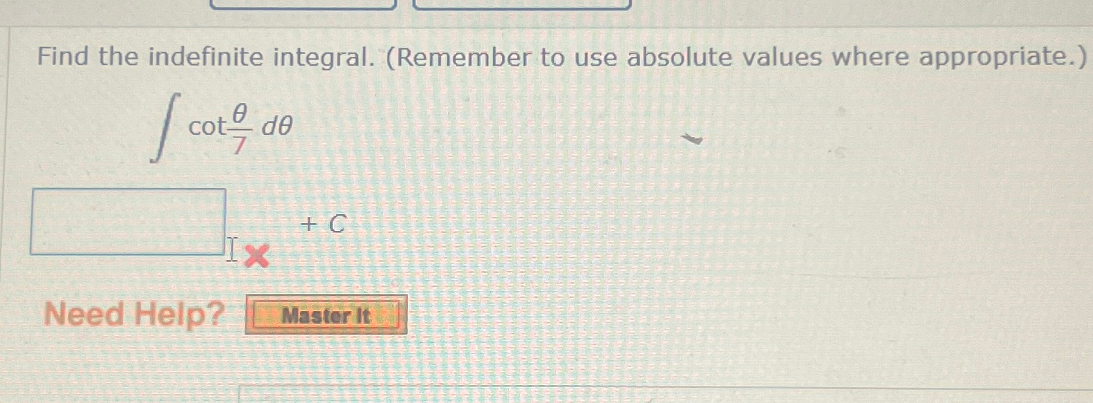 Solved Find the indefinite integral. (Remember to use | Chegg.com