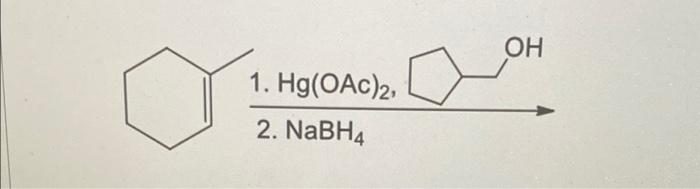 Solved 1. Hg(OAc)2, 2. NaBH4 ОН | Chegg.com