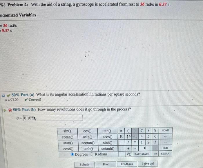 Solved \%) Problem 4: With the aid of a string, a gyroscope | Chegg.com