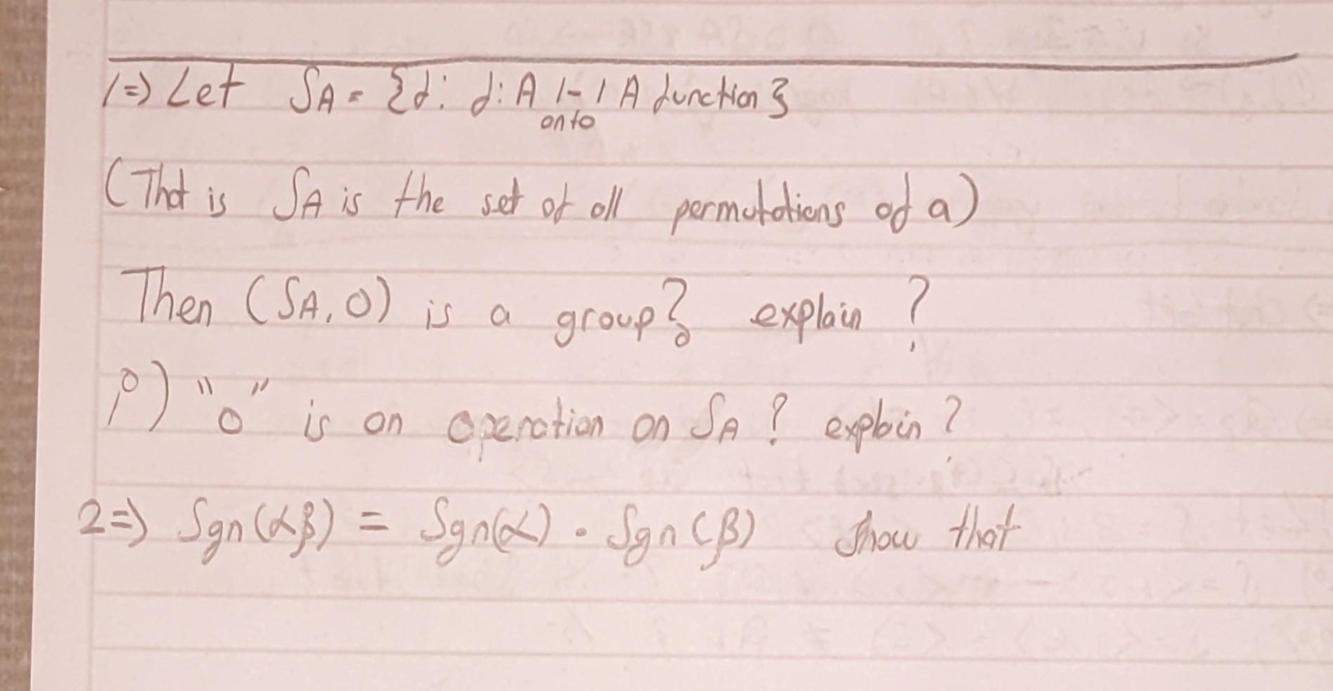 Solved ⇒ Let SA={d:d:A∣ onto (That is SA is the set of oll | Chegg.com