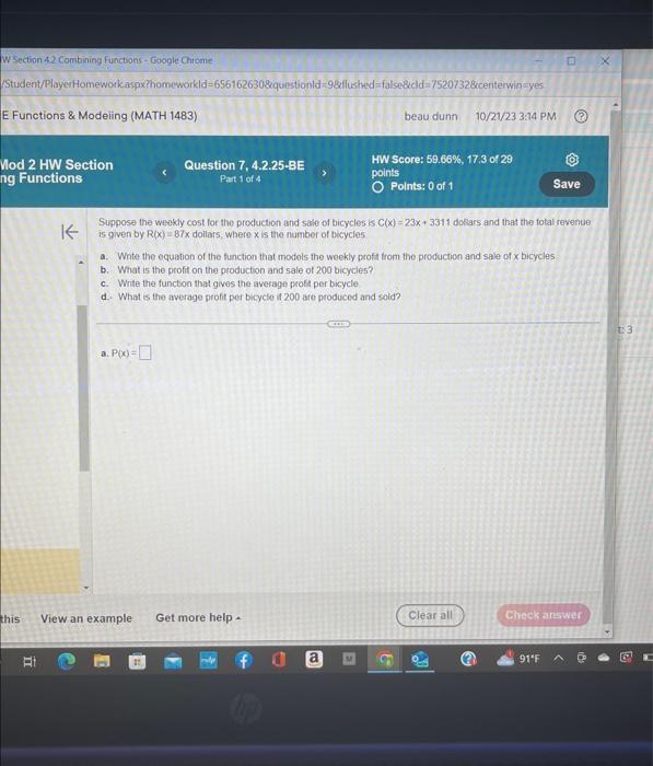 Solved on 4.2 Combining Functions - Google Chrome | Chegg.com