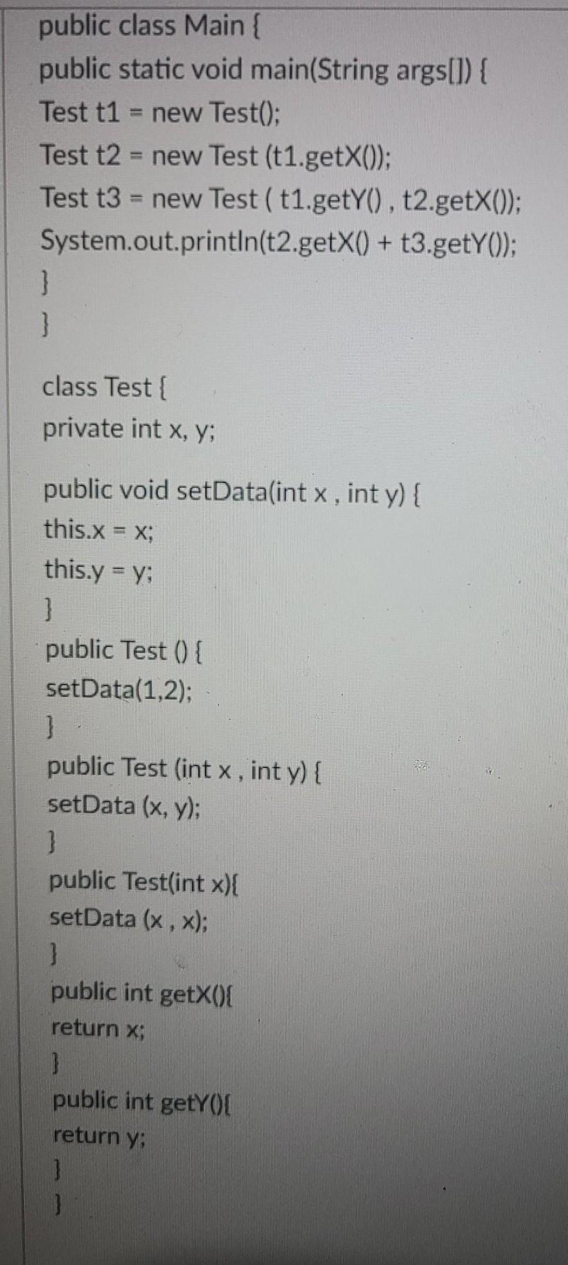 Solved public class Main { public static void main(String | Chegg.com