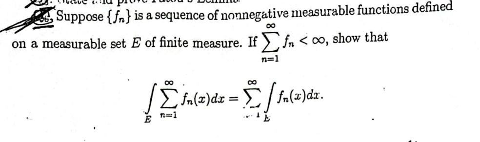 Solved Suppose {fn} is a sequence of nonnegative measurable | Chegg.com