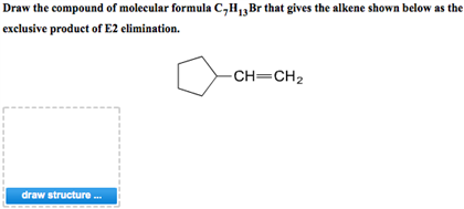 Solved Draw the compound of molecular formula C7H13Br that | Chegg.com