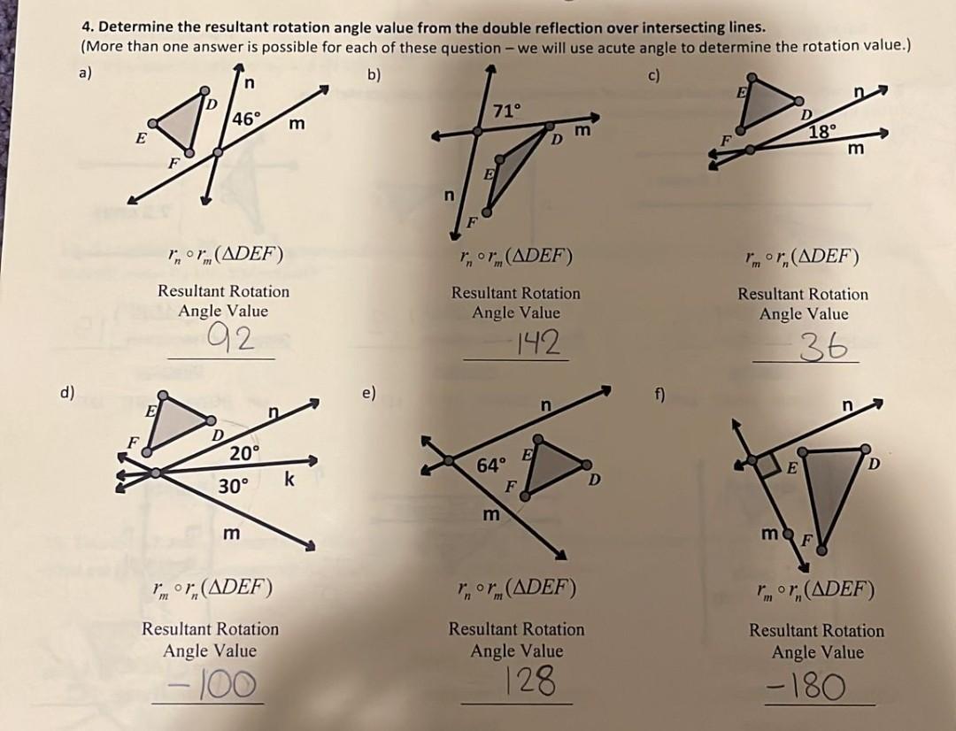 Solved 4 Determine The Resultant Rotation Angle Value From Chegg