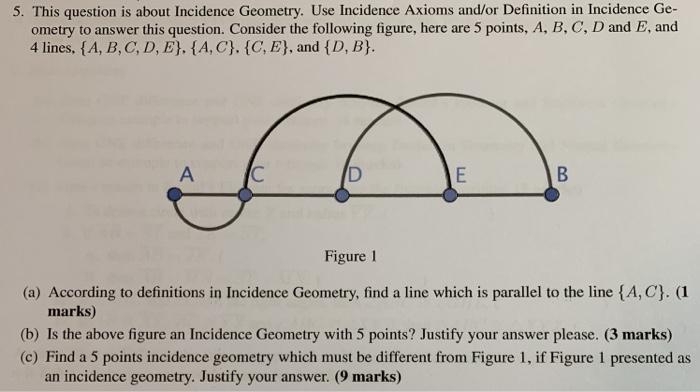 5. This question is about Incidence Geometry. Use | Chegg.com
