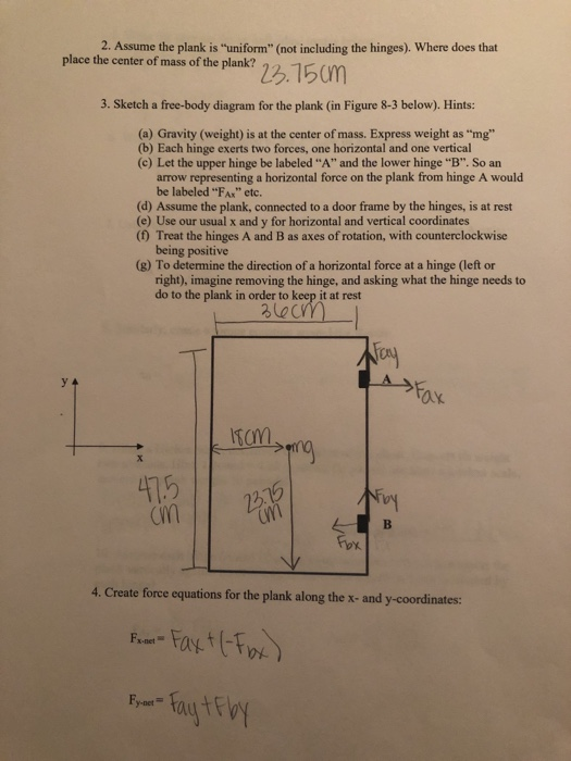 Solved physics lab, need help. first picture is the part I | Chegg.com