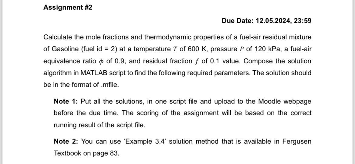 Solved Assignment #2Due Date: 12.05.2024, 23:59Calculate the | Chegg.com