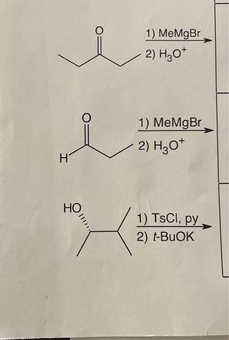 Solved 1) MeMgBr 2) H3O+ 1) MeMgBr 2) H3O+ | Chegg.com