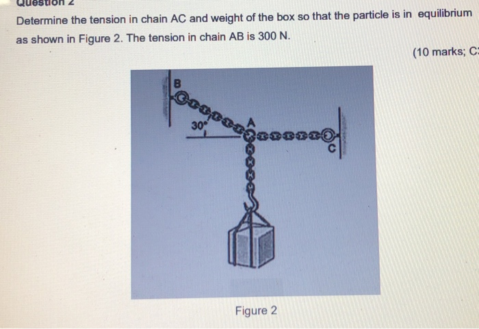Solved Determine the tension in chain AC and weight of the | Chegg.com