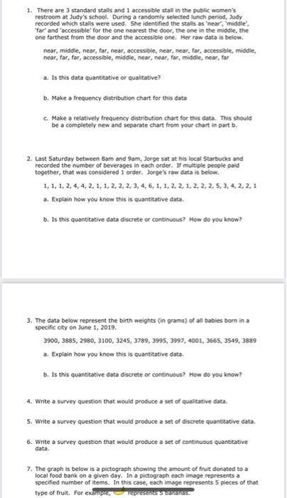Solved 1. There are 3 standard stalls and 1 accessible stall | Chegg.com