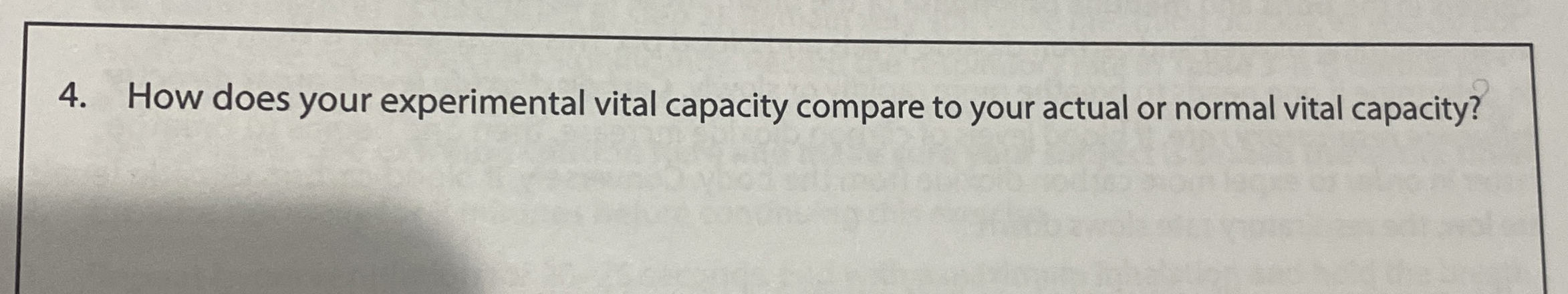 Solved How does your experimental vital capacity compare to | Chegg.com