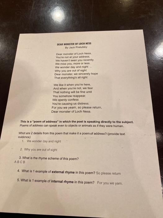 The Visitor Poem Jack Pretlusky