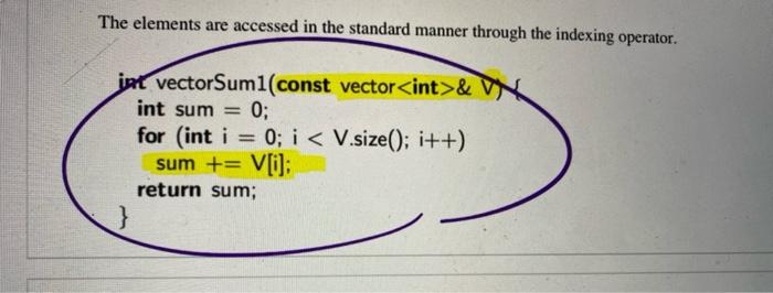 Solved The elements are accessed in the standard manner | Chegg.com