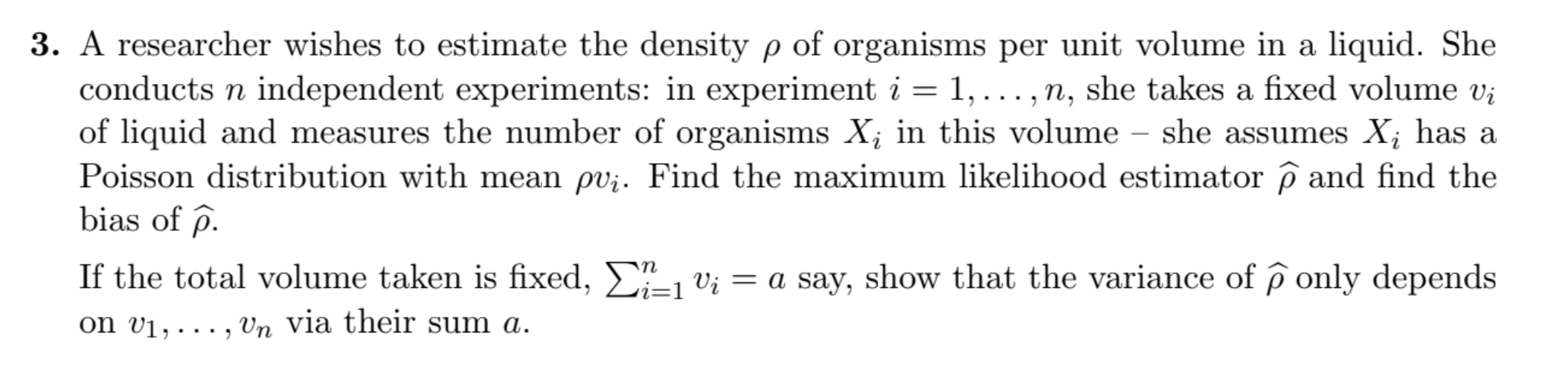Solved A researcher wishes to estimate the density \rho of | Chegg.com