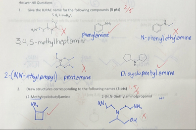 Solved Answer All QuestionsGive the IUPAC name for the | Chegg.com