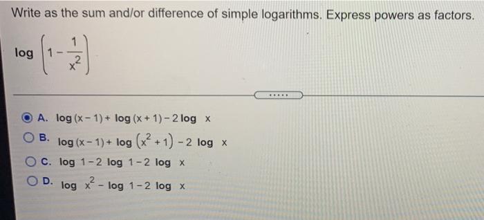 Solved Write as the sum and/or difference of simple | Chegg.com