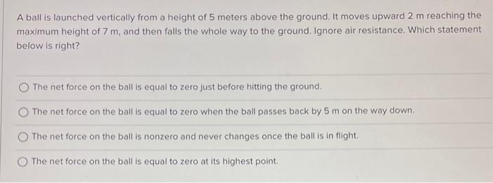 Solved A ball is launched vertically from a height of 5 | Chegg.com