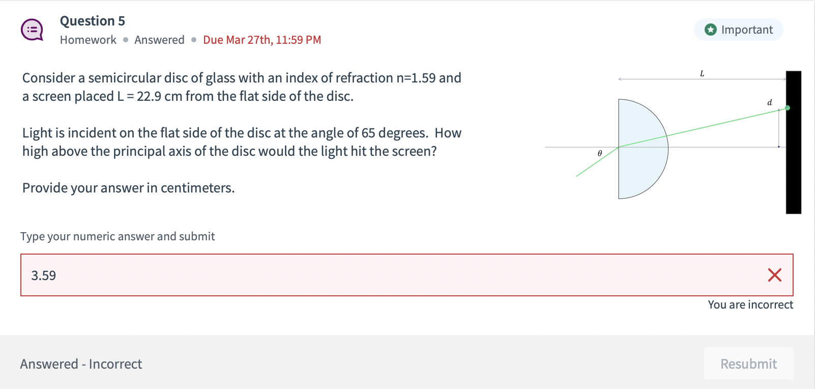 Solved Question 5Homework * ﻿Answered * ﻿Due Mar 27th, 11:59 | Chegg.com