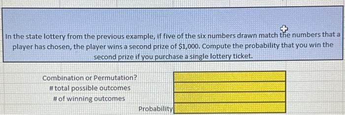 Solved In the state lottery from the previous example, if | Chegg.com
