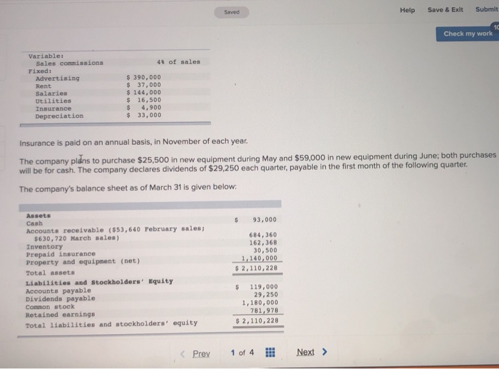 Solved Saved Help Save & Exit Submit 10 Check my work You | Chegg.com