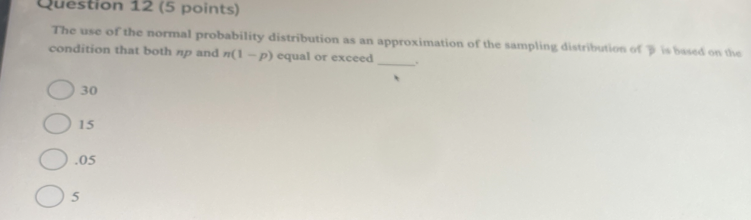 Question 12 (5 ﻿points)The use of the normal | Chegg.com