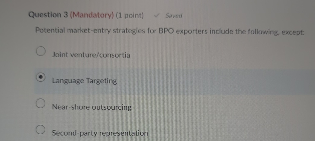 Solved Question 3 (Mandatory) (1 ﻿point)SavedPotential | Chegg.com