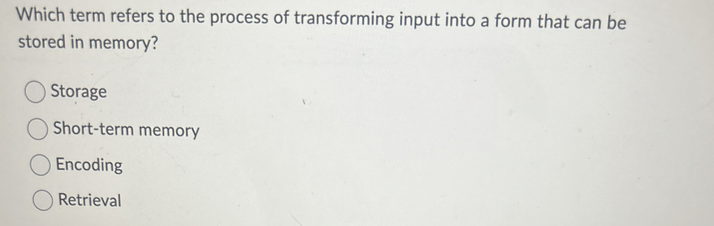 Solved Which term refers to the process of transforming | Chegg.com