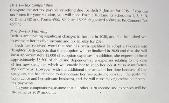 Solved 35. Beth R. Jordan lives at 2322 Skyview Road, Mesa, | Chegg.com