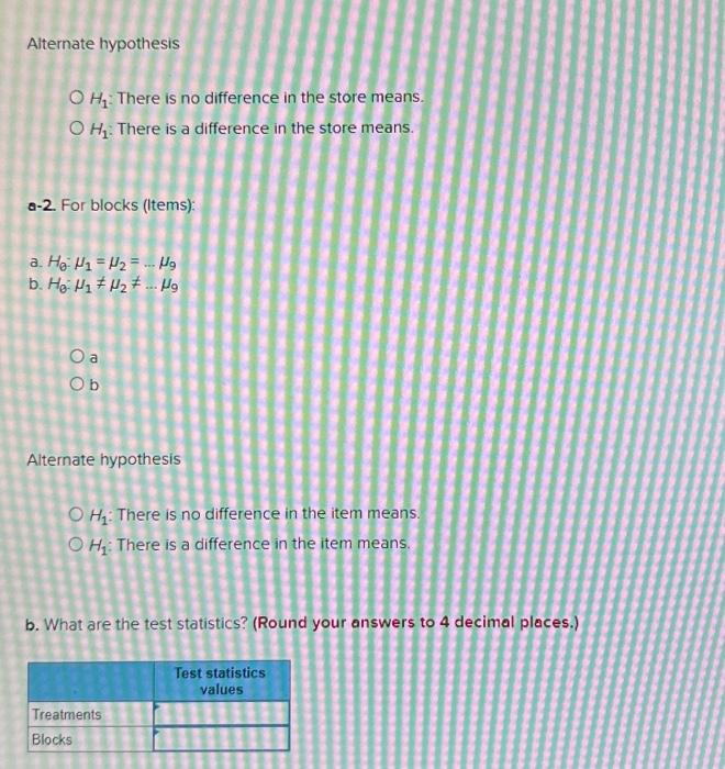 Solved Alternate hypothesis H1 : There is no difference in | Chegg.com