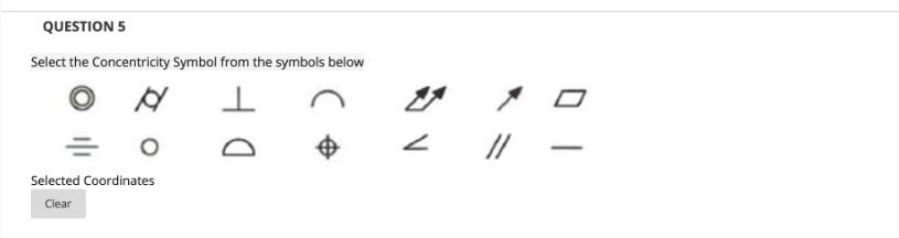 Solved QUESTION 5 Select the concentricity Symbol from the | Chegg.com
