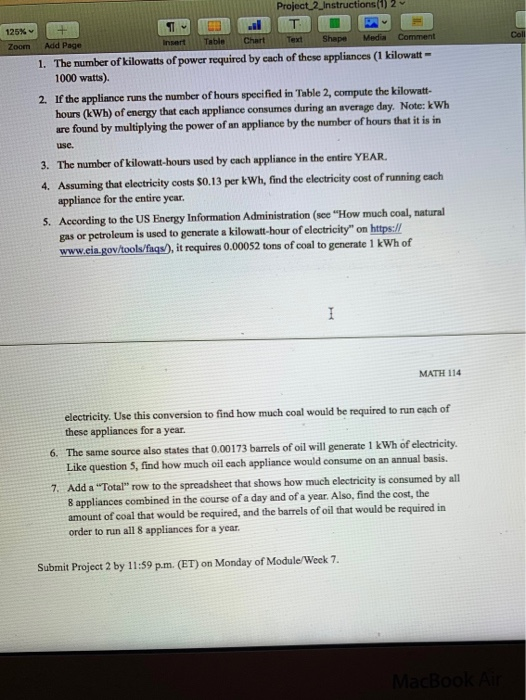 Solved Project 2_Instructions(1) 2 125% Shape Coll Add Page | Chegg.com