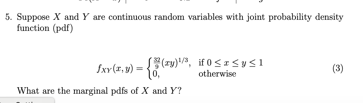 Solved Suppose x ﻿and Y ﻿are continuous random variables | Chegg.com