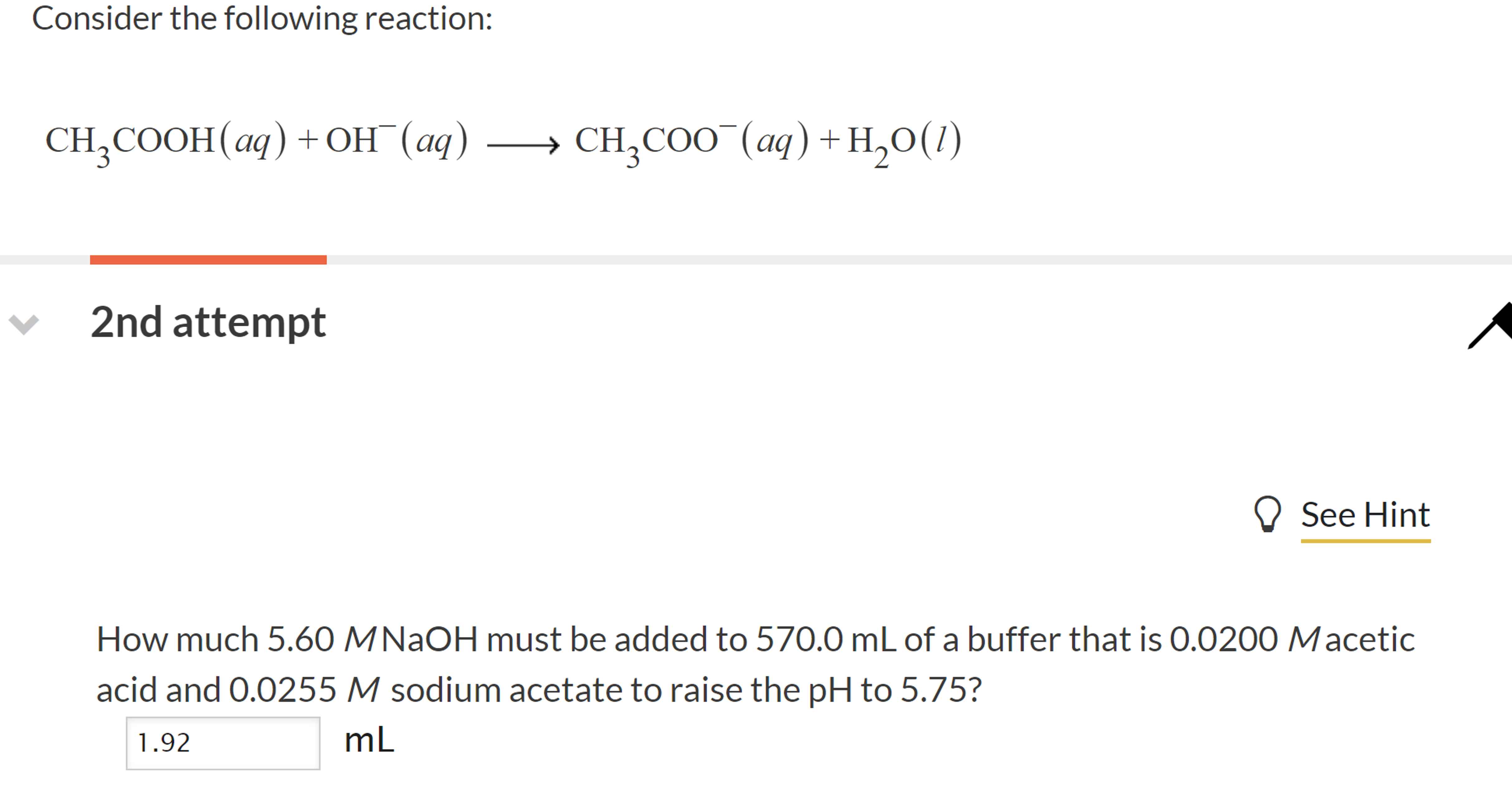 Solved Consider the following reaction: | Chegg.com