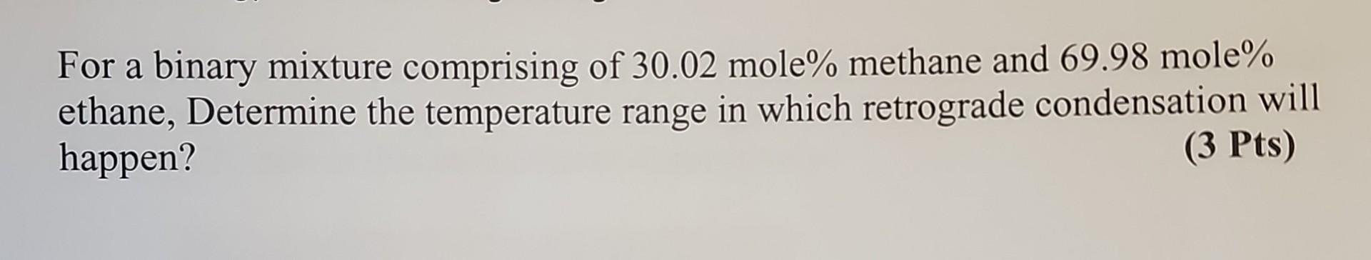 Solved For a binary mixture comprising of 30.02 mole% | Chegg.com