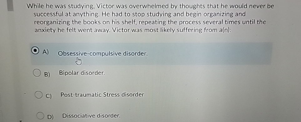 Solved While he was studying, Victor was overwhelmed by | Chegg.com Solved While he was studying, Victor was overwhelmed by | Chegg.com