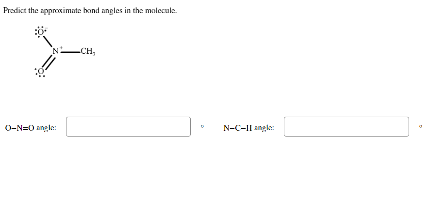 Solved Predict the approximate bond angles in the molecule. | Chegg.com