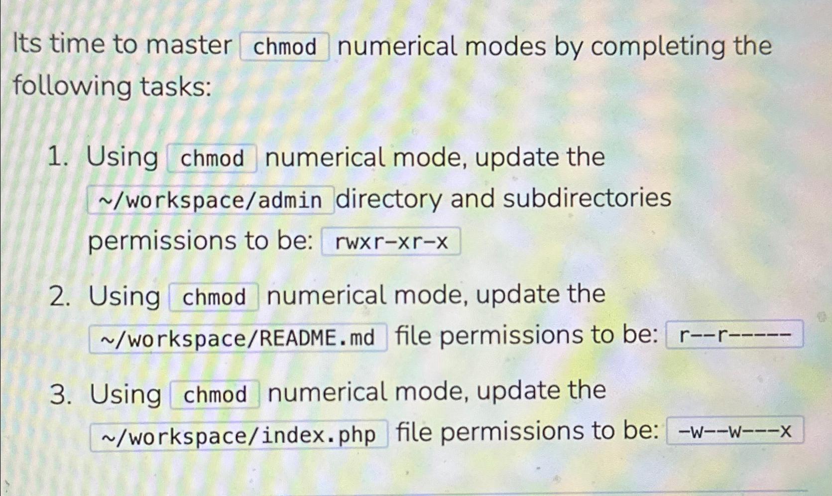 Solved Its time to master numerical modes by completing the | Chegg.com