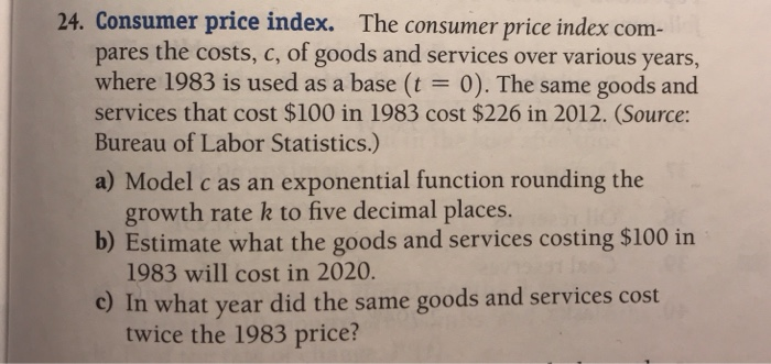 Solved 24. Consumer price index. The consumer price index | Chegg.com