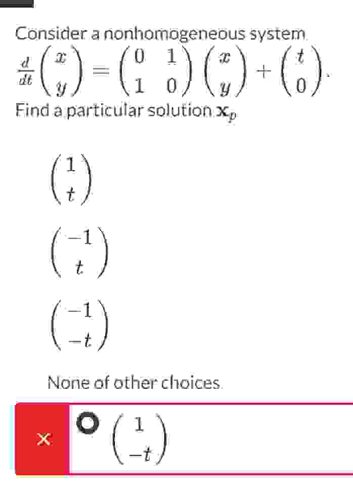 Solved Consider a nonhomageneous | Chegg.com