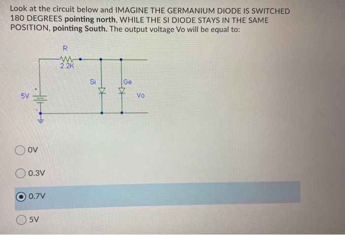Solved Look at the circuit below and IMAGINE THE GERMANIUM | Chegg.com