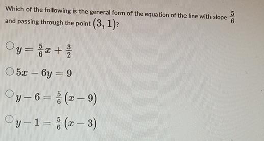 Solved Which of the following is the general form of the | Chegg.com