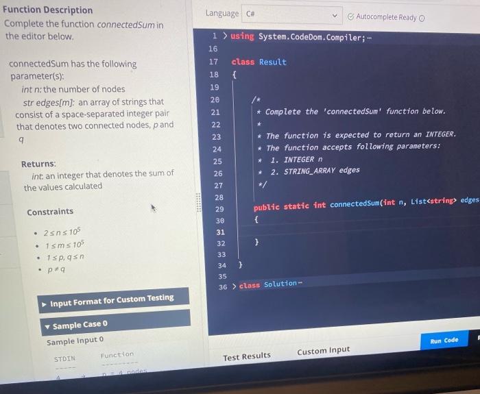 Solved Function Description Complete the function | Chegg.com